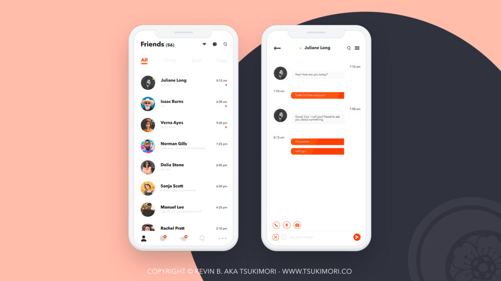 Messaging – Daily UI 013 - Sketchbook by Tsukimori